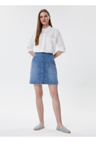 Lee Cooper Normal Bel Düz Kadın Etek - 222 LCF 126002