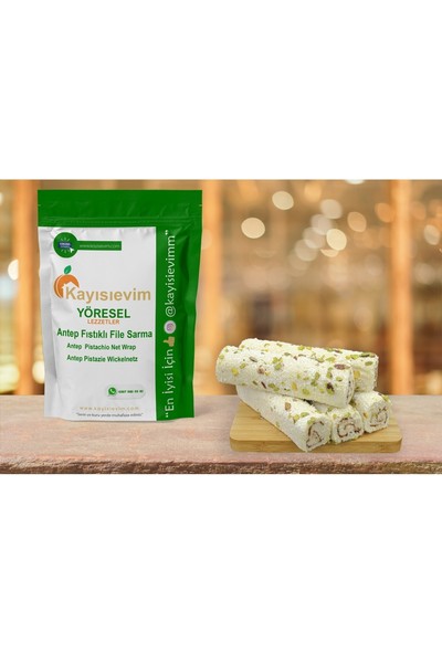 Kayısıevim Antep Fıstıklı File Sarma 500 gr Kayısıevim Antep Fıstıklı File Sarma 500 gr
