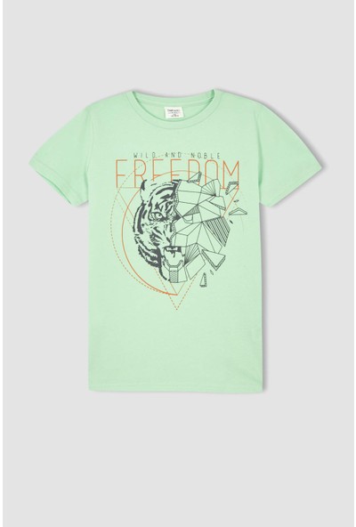 Erkek Çocuk Regular Fit Bisiklet Yaka Kısa Kollu Pamuklu Penye TIŞÖRT Y2211A622SM