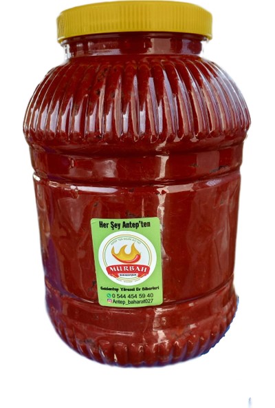 Gaziantep Gün Kurusu Tatlı Biber Salçası 3 kg Gaziantep Gün Kurusu Tatlı Biber Salçası 3 kg