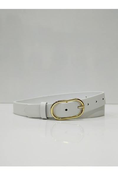 Enpovi Beyaz Renk Kadın Kemer