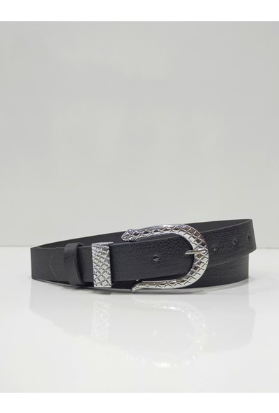 Enpovi Kadın Kemer Gümüş Renk Tokalı Enpovi Kadın Kemer Gümüş Renk Tokalı