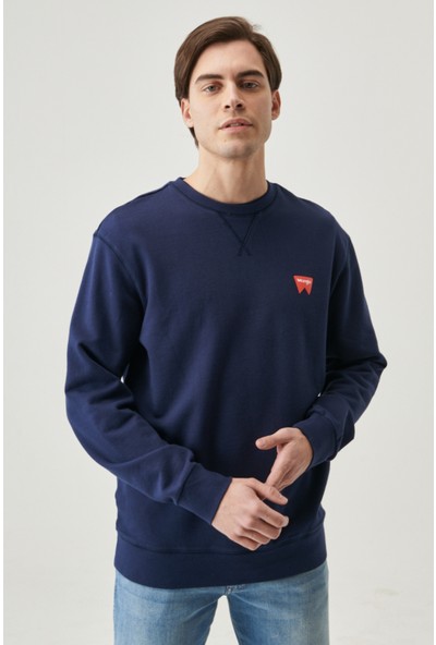 Wrangler Regular Fit Rahat Kesim Pamuk Bisiklet Yaka Sweatshirt