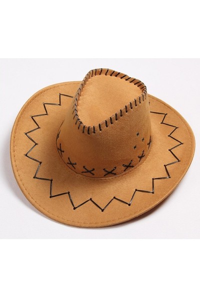 Bubual Hardal Süet Çocuk Kovboy Şapkası