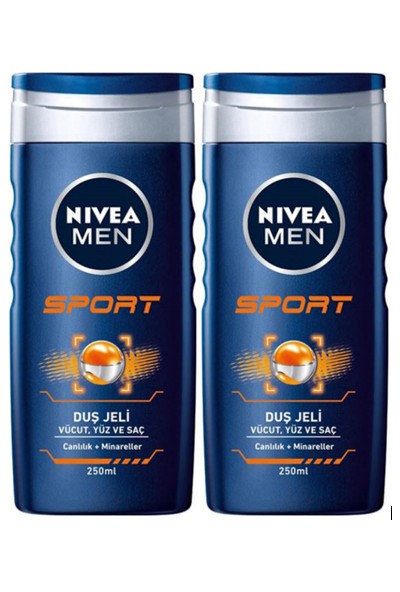 Nıvea Men Sport Erkek Duş Jeli 250 ml x 2 Nıvea Men Sport Erkek Duş Jeli 250 ml x 2