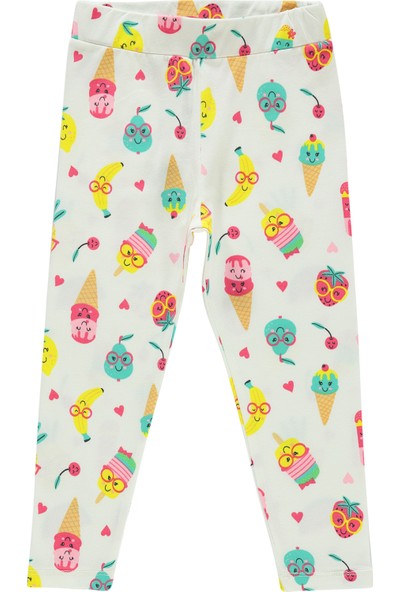 Civil Girls Kız Çocuk Uzun Tayt 2-5 Yaş Ekru