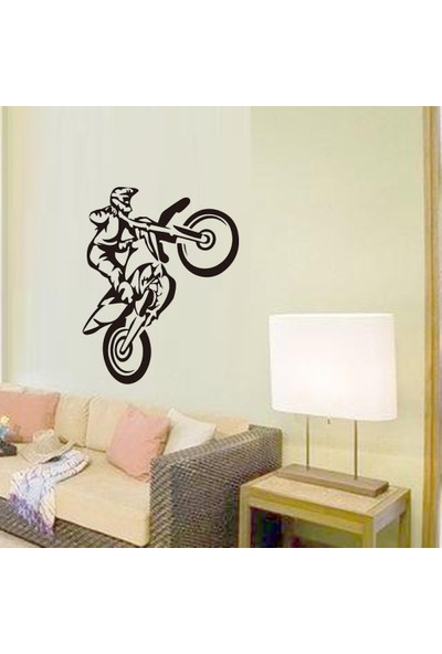 Allfun Motosiklet Çıkarılabilir Duvar Çıkartmaları Spor Salonu Duvar Kağıdı 57 x 70 cm (Yurt Dışından)
