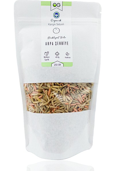 OG natural Karışık Sebzeli (Bakliyat Unlu) Arpa Şehriye 250 gr