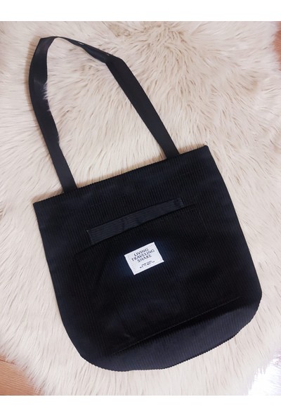 Hatunca Kadife Fitilli Bayan Omuz ve Kol Çantası