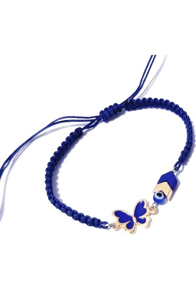 Funny Takı Nazar Boncuklu Hematit Taşlı Minik Kelebek Bileklik