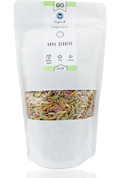 OG natural Karışık Sebzeli Bebek Arpa Şehriye 250 gr +7 Ay