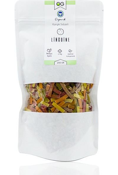 OG natural Karışık Sebzeli Şerit Makarna ( Linguine) 200 gr +7AY