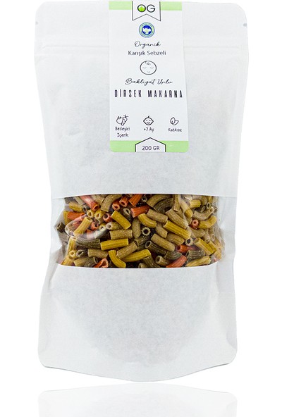 OG natural Karışık Sebzeli (Bakliyat Unlu) Dirsek Makarna 200 gr OG natural Karışık Sebzeli (Bakliyat Unlu) Dirsek Makarna 200 gr