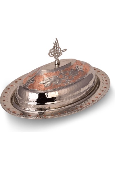 Hanedan Klasik Kapak Kayık Sunum Tabağı 35 cm El Işleme Hanedan Klasik Kapak Kayık Sunum Tabağı 35 cm El Işleme