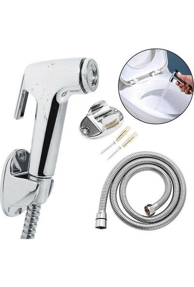 Semgears Banyo Tuvalet Shattaf Adaptörü Püskürtücü Bide Duş Başlığı 1.5 m. Hortumlu Duvar Braketi Tutacağı Set (Yurt Dışından) Semgears Banyo Tuvalet Shattaf Adaptörü Püskürtücü Bide Duş Başlığı 1.5 m. Hortumlu Duvar Braketi Tutacağı Set (Yurt Dışından)