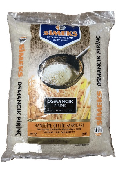 Simeks Osmancık Pirinç 25 kg Simeks Osmancık Pirinç 25 kg