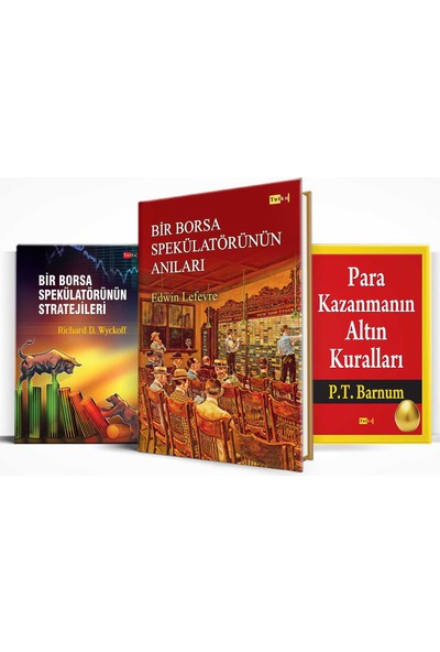 Borsa - Yatırımcı Seti - 3 Kitap -Bir Borsa Spekülatörünün Anıları,yatırım,finans,para -Edvin Lefevre