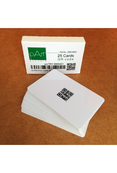 Part Qr Kod Baskılı Termal Pvc Kart 25 Adet
