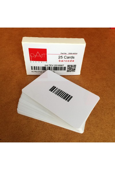 Part Barkod Baskılı Termal Pvc Kart 25 Adet