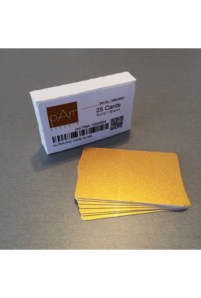 Part Pvc Metalik Altın Yaldız Termal Kart 25 Adet