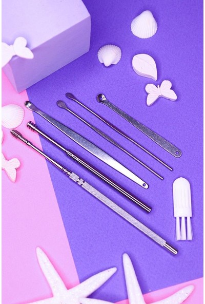 Mujgan Kulak Temizleyici Çelik Paslanmaz 6'Lı Set