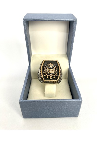 Hediye Kutusu Osmanlı Bayrağı Bronz Yüzük Hediye Kutusu Osmanlı Bayrağı Bronz Yüzük