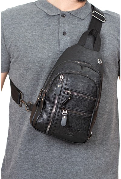 Unisex Siyah Werner Göğüs ve Omuz Çantası Çapraz Askılı Body Bag