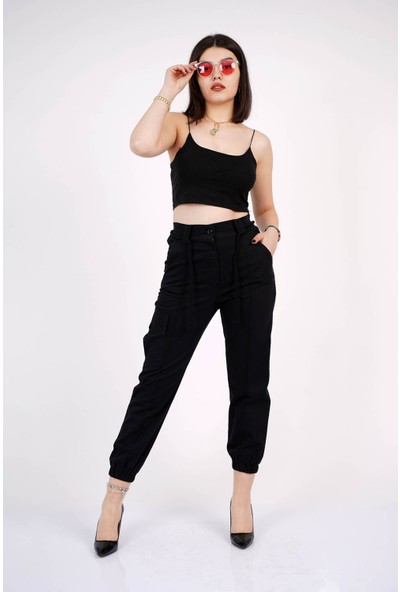 MissVina Y-3940 Y Paça Lastikli Önden Nervür Detaylı Pantolon