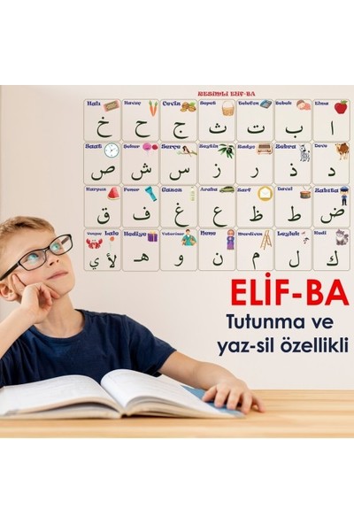 Sihirli Tahta Elif-Ba 105 x 70 cm + Kalem