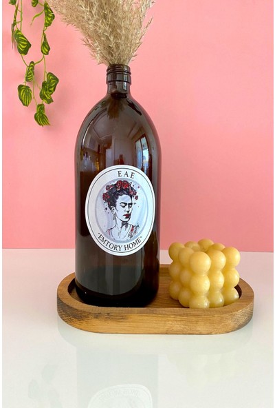 Emtory Home Dekoratif Belle Woman Amber Cam Şişe Vazo 23 cm Emtory Home Dekoratif Belle Woman Amber Cam Şişe Vazo 23 cm