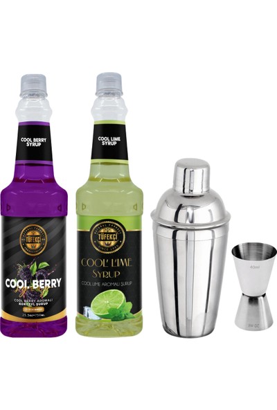 By Tüfekçi Cool Lime Cool Berry Shaker Jigger Set