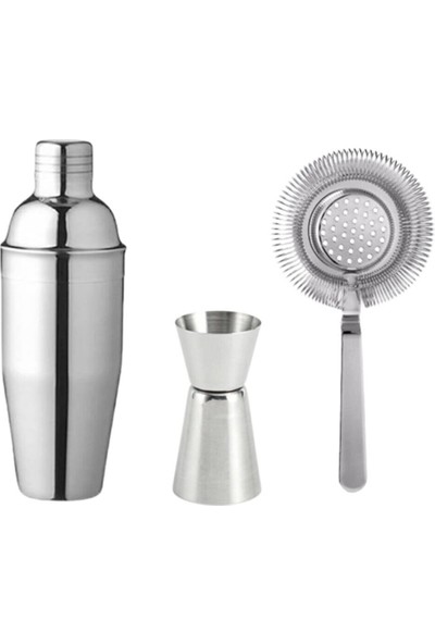 Coffeein 3lü Bar Ekipmanı (Paslanmaz Çelik)