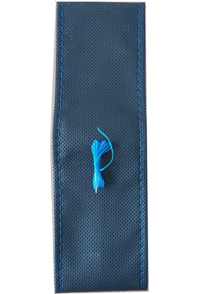 Sebay Oto Aksesuar Noktalı Siyah Deri Mavi Dikişli Dikmeli Direksiyon Kılıf