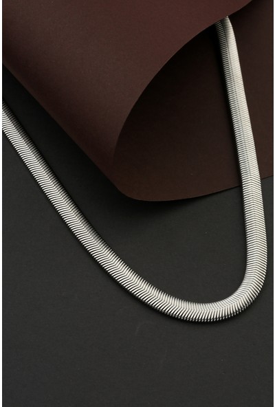 Livs Accessories Çelik Kolye Yılan Zincir Modeli Gümüş Kaplama Livs ÇE-06-0234 Livs Accessories Çelik Kolye Yılan Zincir Modeli Gümüş Kaplama Livs ÇE-06-0234