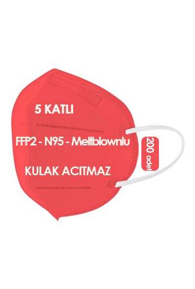 Hymed FFP2-N95- Fabrika Satış Mağazasından Toptan Fiyatına Perakende N95 Maske - Mükemmel Kalite - 20 Kutu - 200 Adet - Kırmızı Hymed FFP2-N95- Fabrika Satış Mağazasından Toptan Fiyatına Perakende N95 Maske - Mükemmel Kalite - 20 Kutu - 200 Adet - Kırmızı