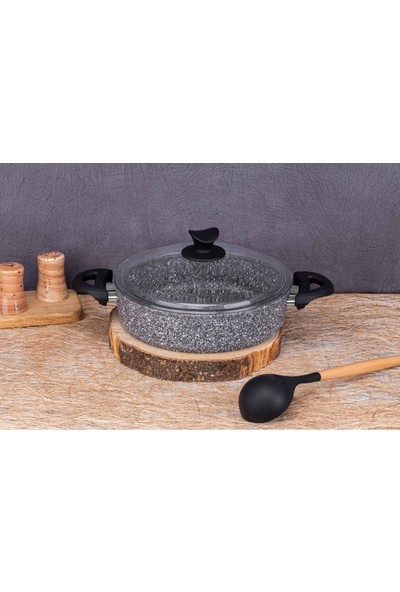 Aksu Ultra Granit Basık Tencere 26 cm Gri Aksu Ultra Granit Basık Tencere 26 cm Gri