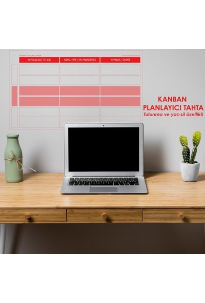 Sihirli Tahta Kanban Planlayıcı 52 x 100 cm + Kalem