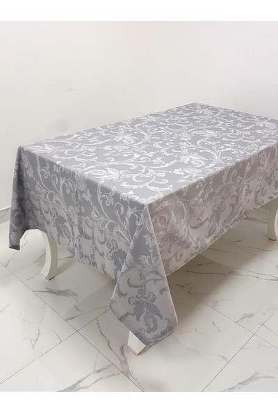 Finezza İpek Lüx Jakar Polycotton Kumaş Gri Masa Örtüsü Dikdörtgen 160x350 cm - 1071 Finezza İpek Lüx Jakar Polycotton Kumaş Gri Masa Örtüsü Dikdörtgen 160x350 cm - 1071