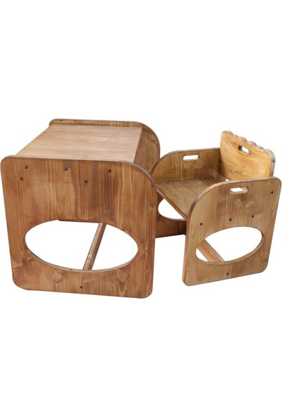 Tusese Ahşap Çocuk Masa Sandalye