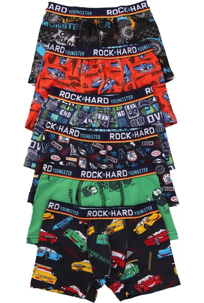 Domikids Erkek Çocuk Desenli Pamuklu Likralı Boxer 6'lı Paket 62024-2 Domikids Erkek Çocuk Desenli Pamuklu Likralı Boxer 6'lı Paket 62024-2