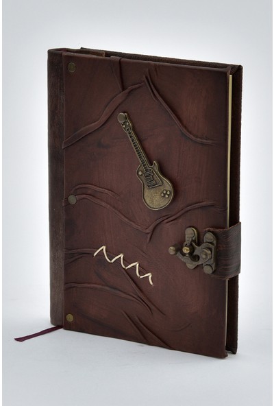 HATASAN Hakiki Deri Şamua Kağıt Gitar Eskitme El Yapımı Hediyelik Anı Günlük Ajanda Defter HATASAN Hakiki Deri Şamua Kağıt Gitar Eskitme El Yapımı Hediyelik Anı Günlük Ajanda Defter