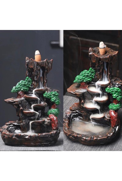 Isem Dekoratif Havuzlu Geri Akış Tütsü Şelale