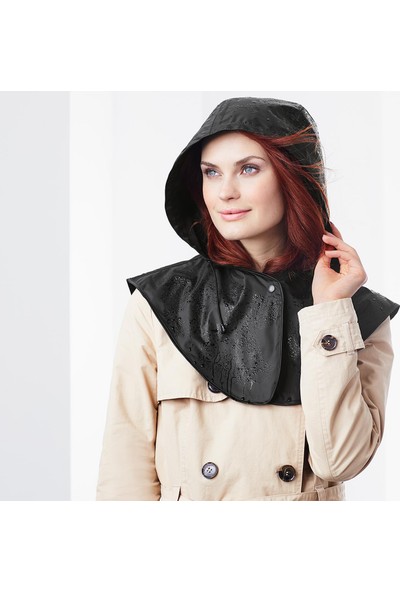 Tchibo Siyah Yağmur Başlığı