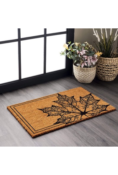 Decovetro Paspas Yaprak Desenli Kapı Önü Paspası Decovetro Paspas Yaprak Desenli Kapı Önü Paspası