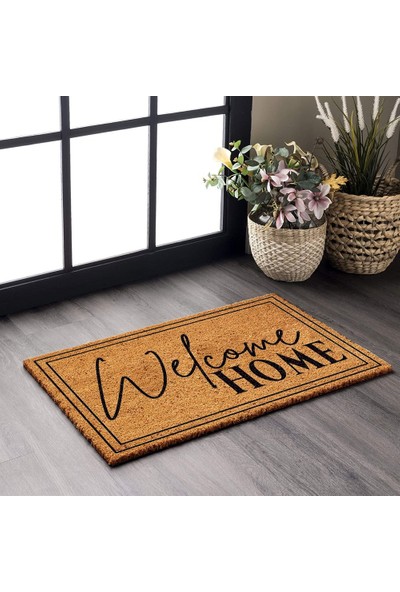 Decovetro Paspas Welcome Home Desenli Kapı Önü Paspası