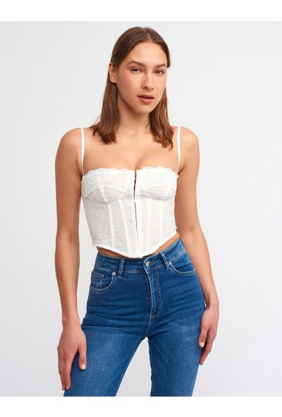 Dilvin 5852 Dantel Detaylı Korse Top Dilvin 5852 Dantel Detaylı Korse Top
