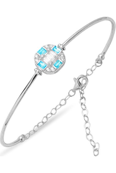 Bilezikci Dora Mavi Baget Taşlı Altın Bileklik Bilezikci Dora Mavi Baget Taşlı Altın Bileklik