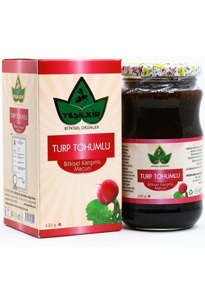 Yeşilxir Turp Tohumlu Bitkisel Karışımlı Macun 430 gr (Bedeni Kuvvetlendirir) Yeşilxir Turp Tohumlu Bitkisel Karışımlı Macun 430 gr (Bedeni Kuvvetlendirir)