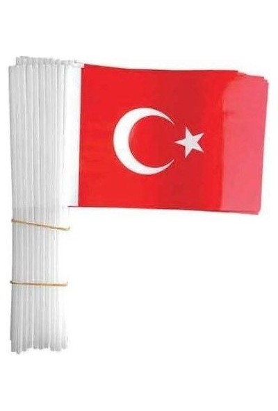istegucte Türk Bayrağı Sopalı Büyük Boy 10 Adet istegucte Türk Bayrağı Sopalı Büyük Boy 10 Adet
