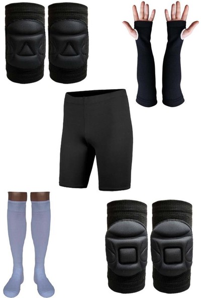 Liggo Voleybol Dizliği Dirseklik Kolluk Tayt Çorap Seti